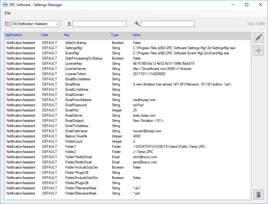 2RC Software | Notification Assistant User Guide.
